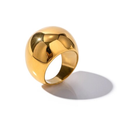 ZARD Dome Chunky Bold Statement Ring in 14K Gold Filled | eBay