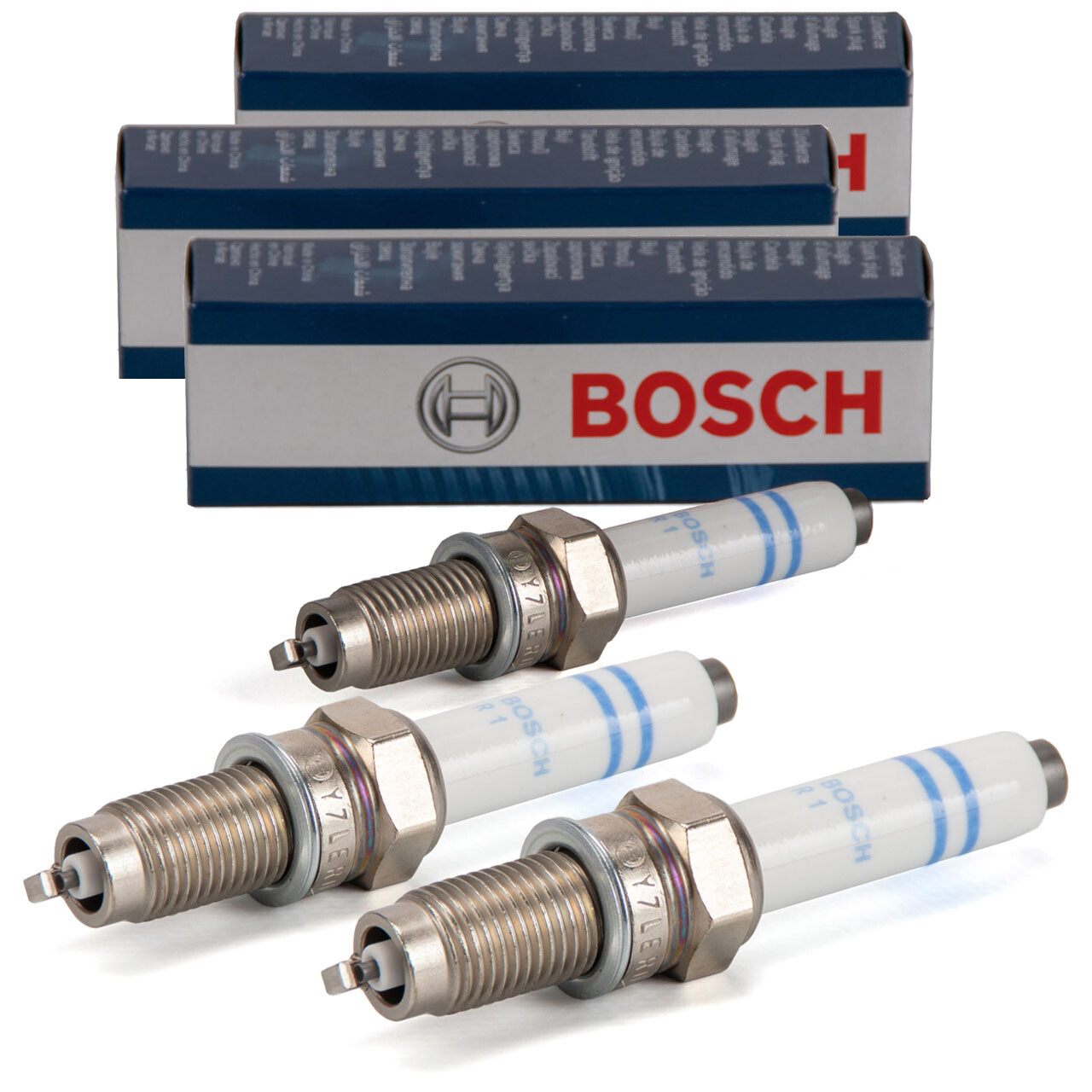 3x BOSCH Y7LER02 0241135520 Zündkerze für SEAT IBIZA MII SKODA CITIGO ...