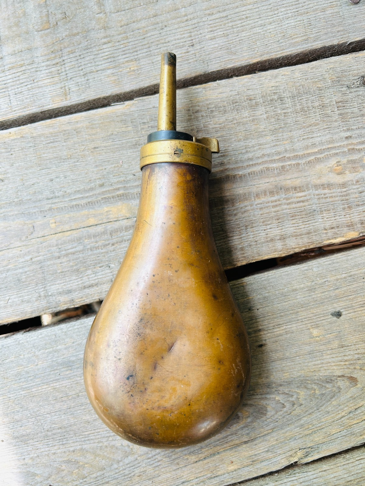 Colt Revolver Pistol Brass Copper Black Powder Flask | eBay