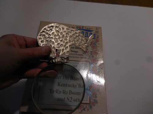 Vintage Desk Magnifying Glass Silver Elephant 71/4" Tall X 4" Diameter ...