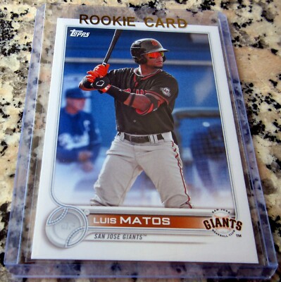 LUIS MATOS 2022 Topps Rookie Card RC San Francisco Giants Venezuela HR ...
