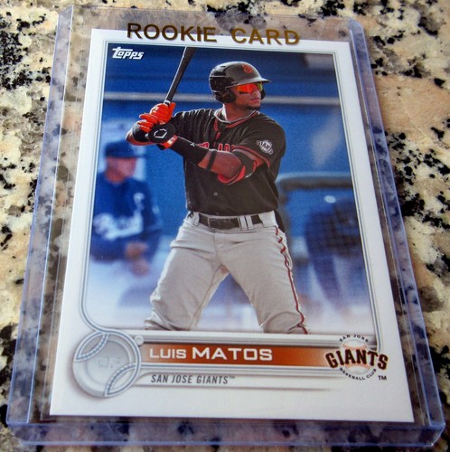 LUIS MATOS 2022 Topps Rookie Card RC San Francisco Giants Venezuela HR ...