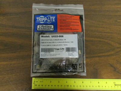 Tripp-Lite U022-006 USB 2.0 Certified A/B Device Cable U022006 6 Feet ...