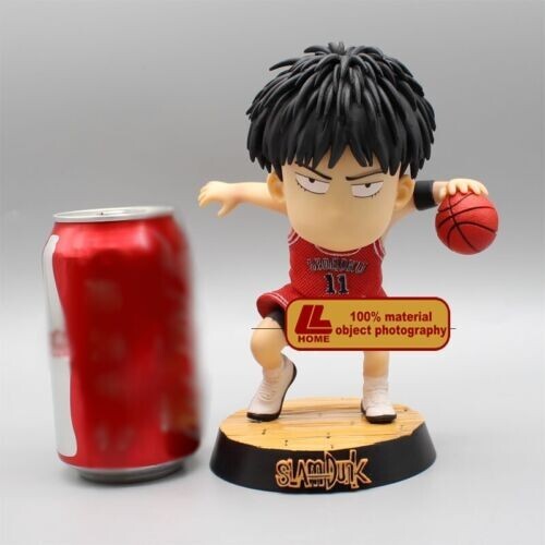 Anime Slam Dunk Kaede Rukawa Play Basketball cute PVC Figure Toy Gift ...