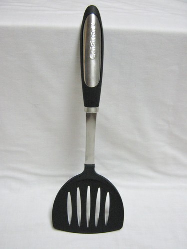 CUISINART WIDE SLOTTED STAINLESS NYLON TURNER FLIPPER SPATULA UTENSIL ...