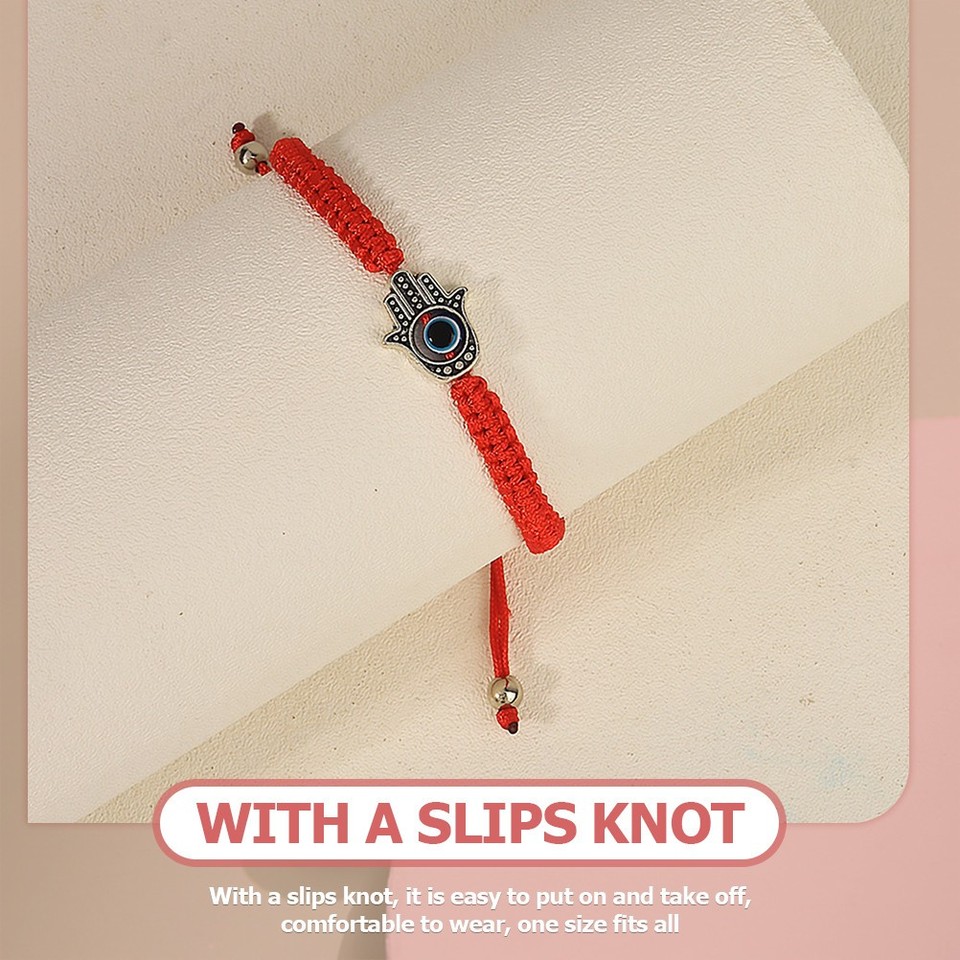 2 Pcs Handmade Braided Bracelet Evil Eye Bangle Bracelets Jewelry ...