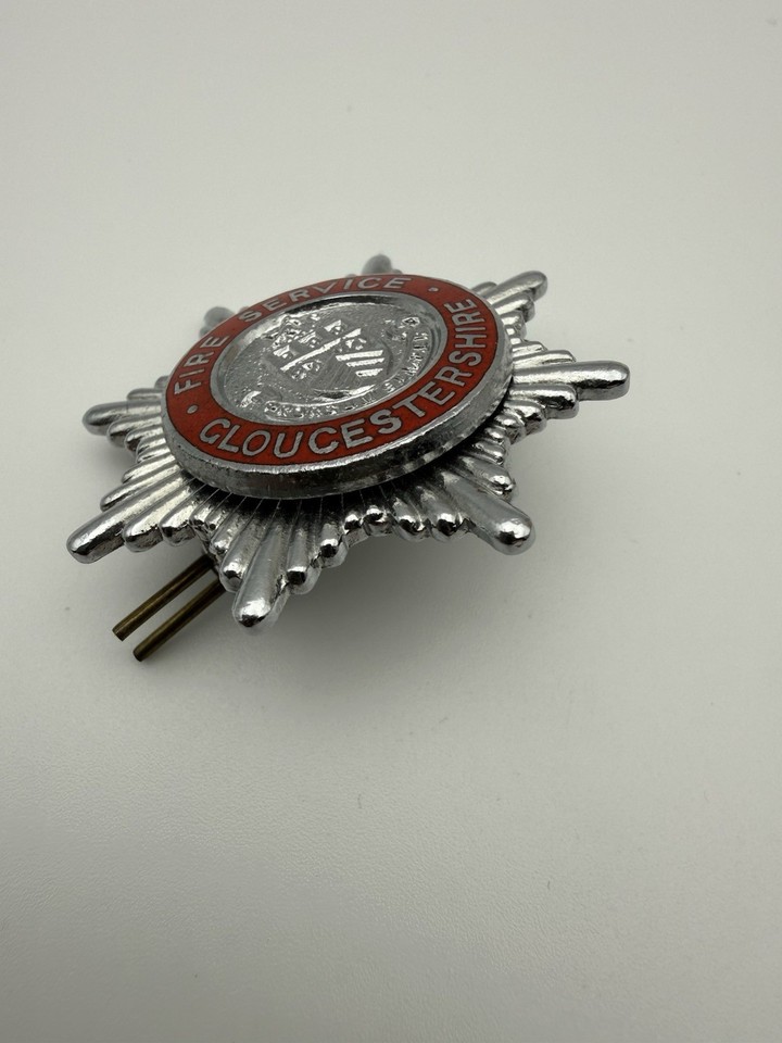 Gloucestershire Fire Service Cap Badge – Red Enamel Star | eBay UK