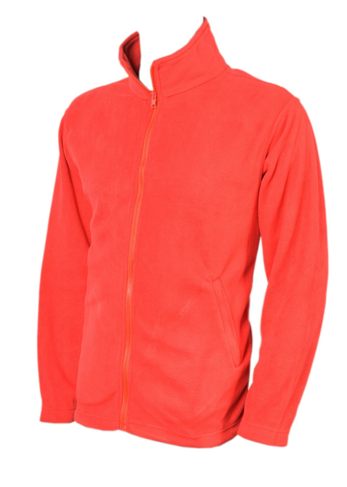 Unisex Full Zip Micro Fleece Jacket Casual Work Wear Top Cycling Sports ...