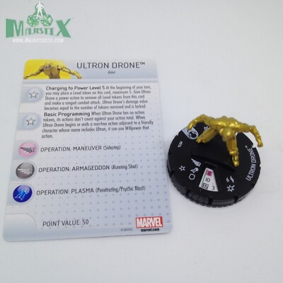 Heroclix Age of Ultron OP set Ultron Drone #014 Common figure w/card ...