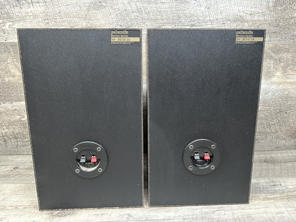 Vintage Polk Audio M4 Monitor 4 Series 2 Bookshelf Speakers W/Box MINTY ...