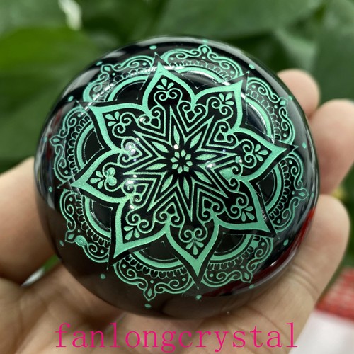 50mm+ Natural Obsidian ball rainbow quartz crystal sphere gem reiki ...