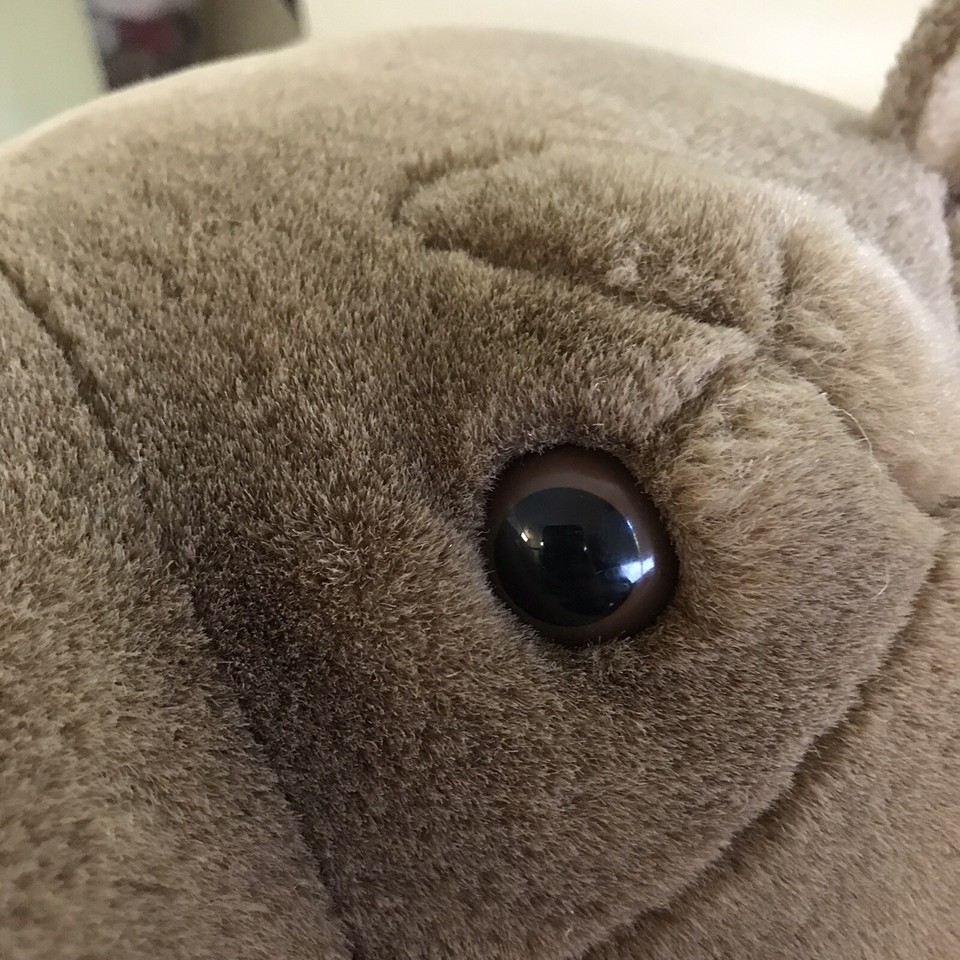 Pottery Barn Hippo Plush JUMBO Brown Hippopotamus REALISTIC House Hippo ...