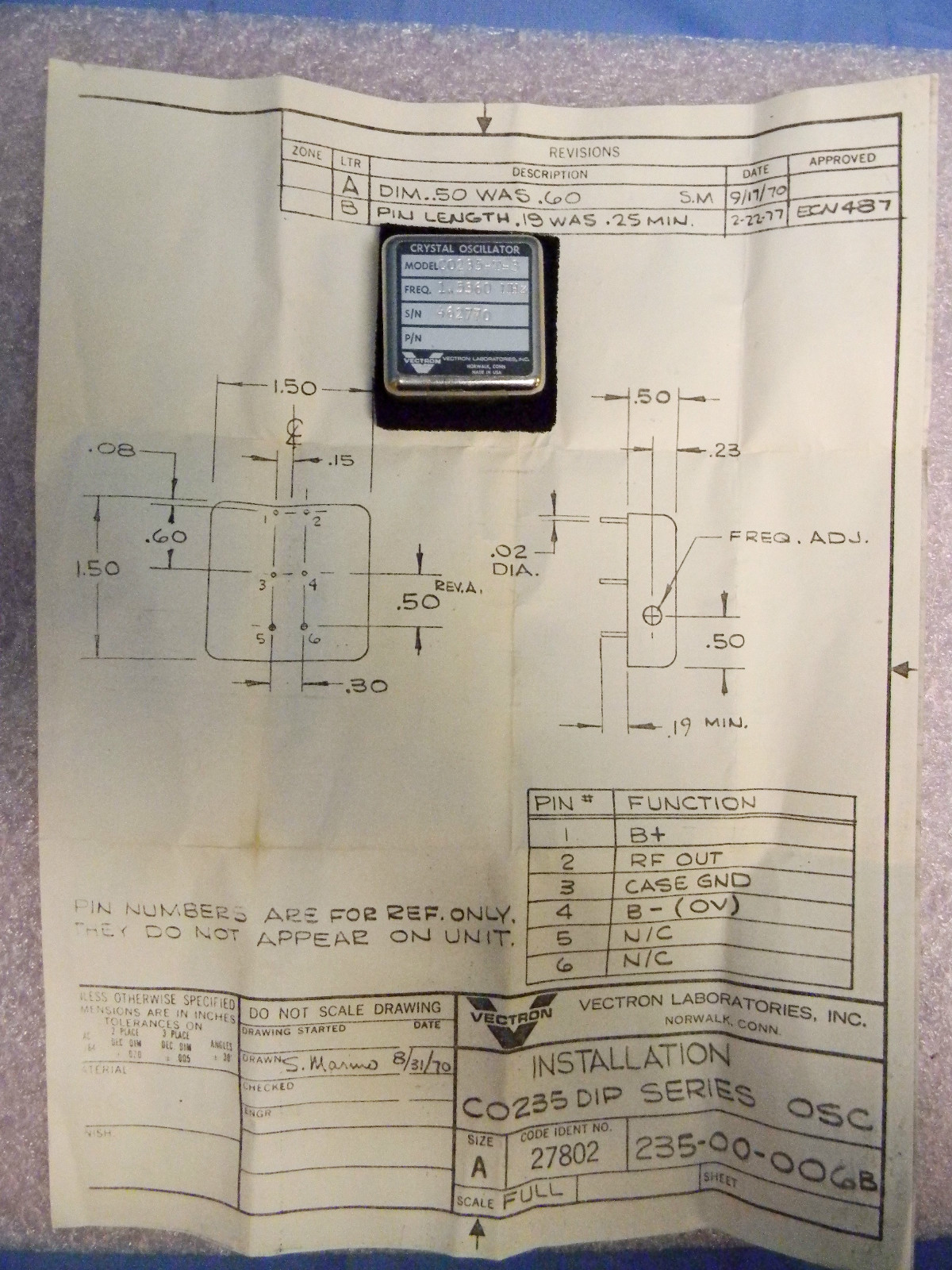 Vectron CO-235-T-3 Crystal Oscillator 1.5360MHz for sale online | eBay