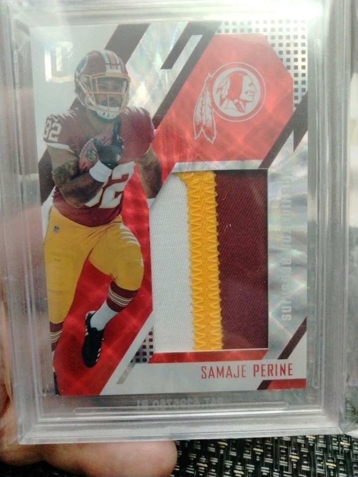 2017 Samaje Perine Unparalleled Rookie Jersey Patches Red 3/10 🔥🔥 | eBay