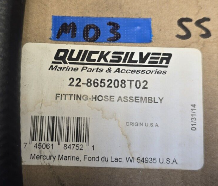 Mercury/quicksilver 22-865208T02 Fitting-Hose Asy | eBay