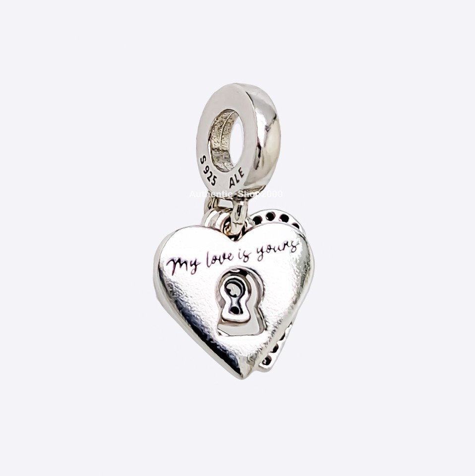 NEW 100% Authentic PANDORA 925 Heart & Keyhole Charm Bracelet Gift Set ...