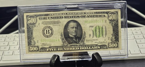 1934 FIVE HUNDRED Dollar Federal Reserve Note $500 Bill EXTREMELY RARE ...