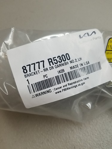 Genuine 2021-2023 Kia Sorento OE Bracket-Left Rr Dr Garnis 87777-R5300 ...