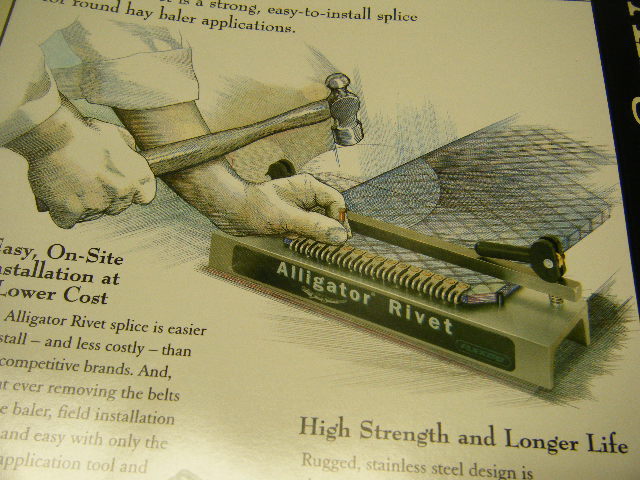 Round Hay Baler Belt repair rivet 7" lace Splice Flexco Alligator ARJ7 ...