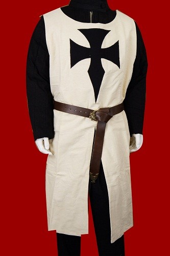 Teutonic Knights Costume Medieval Tunic for Mens & Cloak Cape with Hood ...