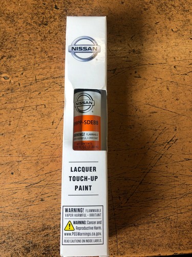NEW OEM Nissan Touch-Up Paint + Clear Coat "MONARCH ORANGE" Color Code ...