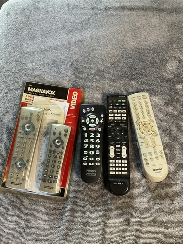 lot 5 Remote Controls Sony philips Toshiba Magnavox Vintage Bundle TV ...