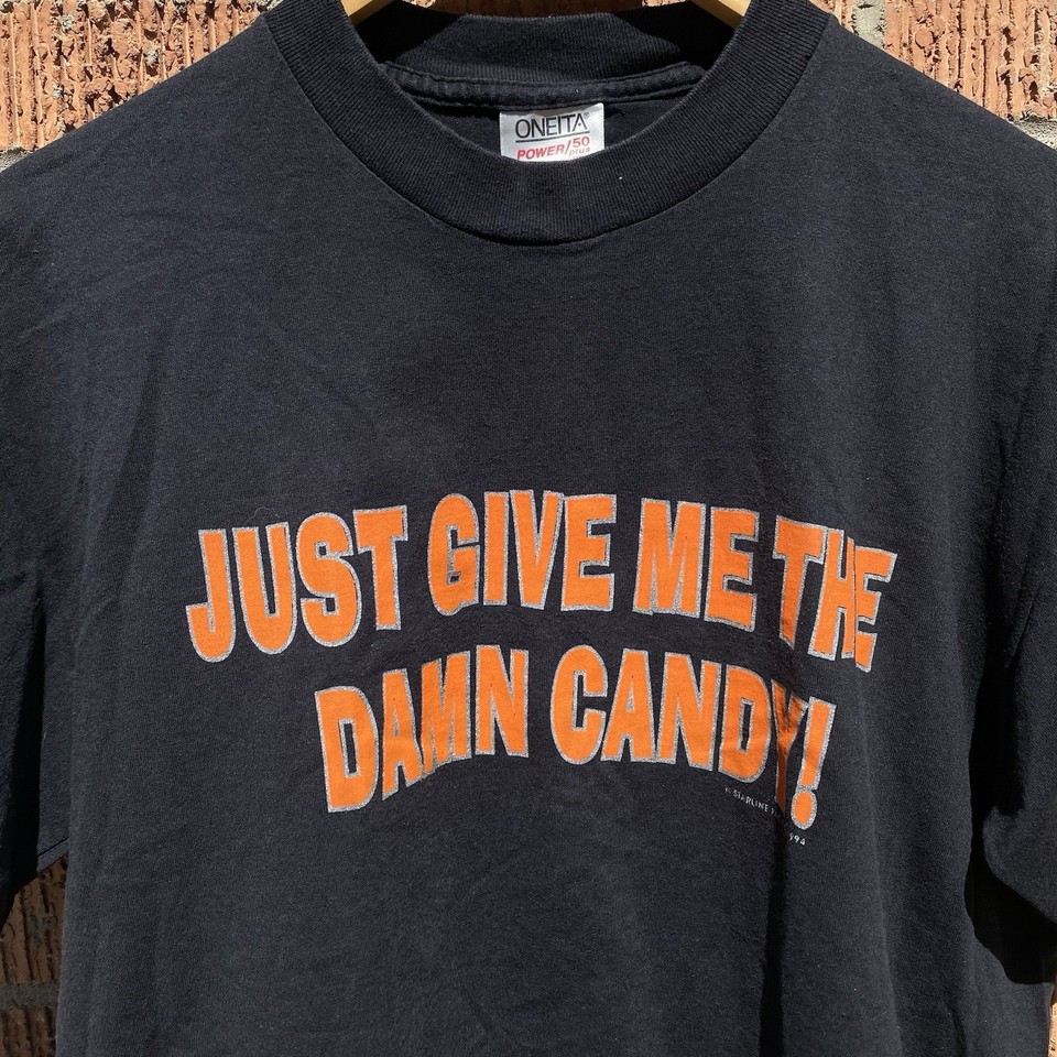Vintage 1994 Halloween Humor Just Give Me The Damn Candy Shirt Large | eBay