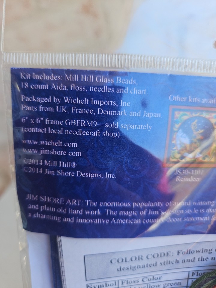 Mill Hill Jim Shore Cross Stitch Kit Santa 5" X 5" 18 Count Christmas ...