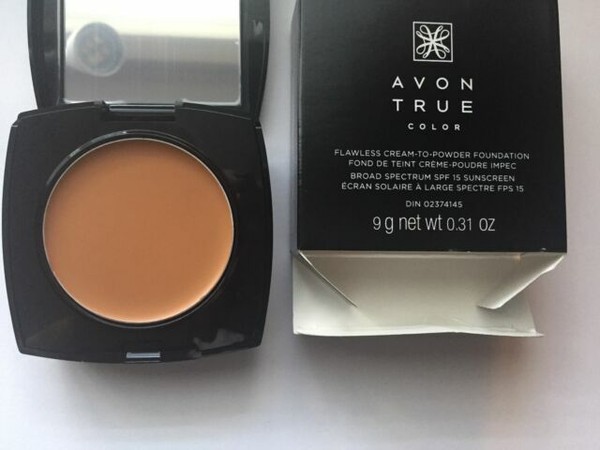 Avon True Color Flawless Cream to Powder Foundation Honey Beige Spf15 ...