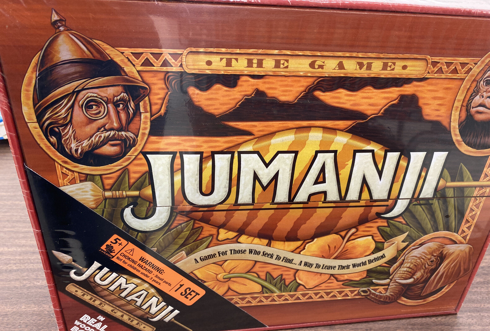 JUMANJI Board Game Real Wood Wooden Box- A Game For Those Who Seek to ...