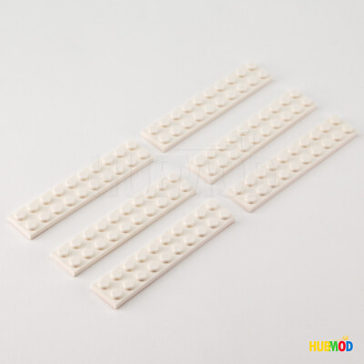 Lot of 6 Genuine LEGO White 2x10 3832 Plate Building Brick Block Flat ...