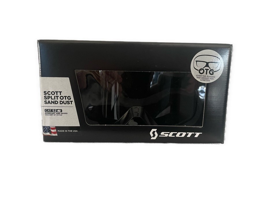Scott USA MX Goggle Split OTG Dark Grey Works Lens BLK Sand Dust CR YZ ...