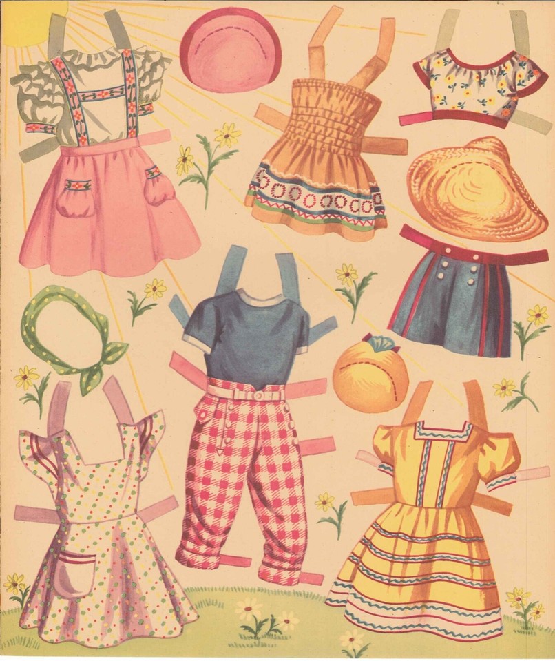 vINTAGE UNCUT Gigi Perreau PAPER DOLLS CUTE HD~LASER REPRODUCTION~LO PR ...