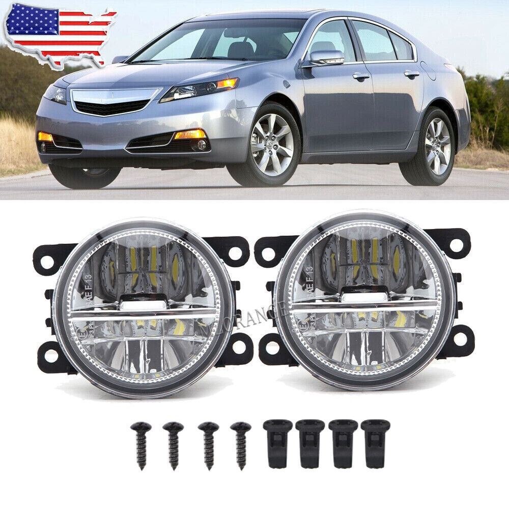 Pair LED Front Bumper Fog Light Driving Lamps Replacement For Acura TL ...