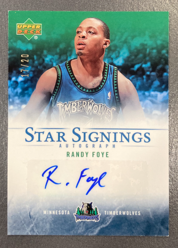 RANDY FOYE 2007-08 UPPER DECK STAR SINGNINGS AUTO /20 | eBay