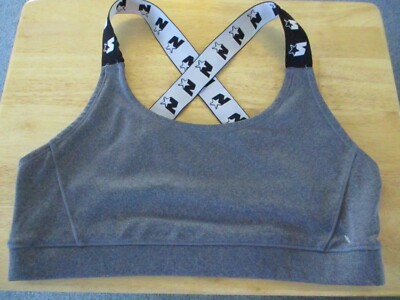 NWOT, STARTER DRI-STAR Size L Gray Crisscross Back Bra | eBay