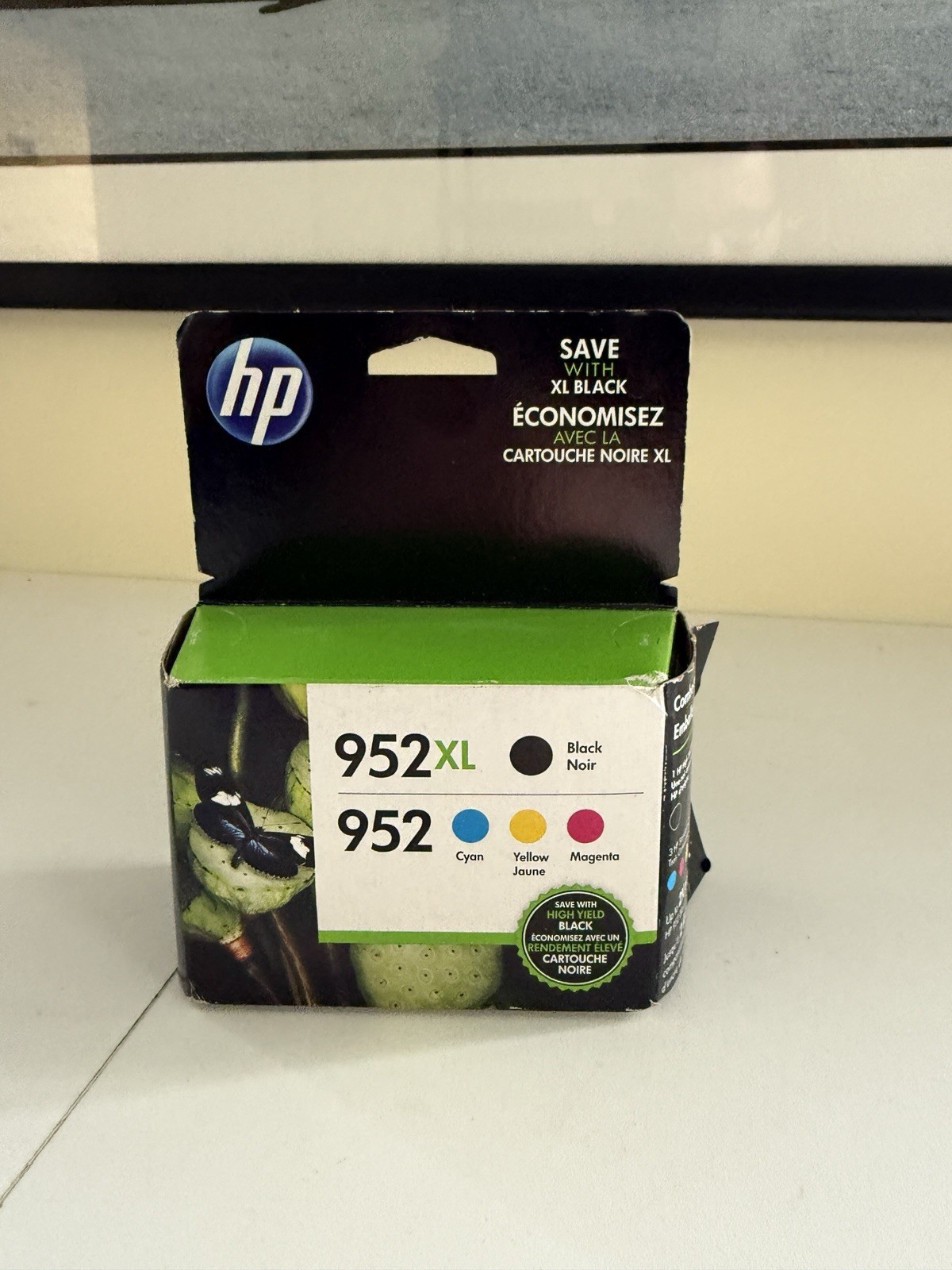 Genuine HP 952XL Ink Cartridge 4-Pack Black Cyan Magenta Yellow Genuine ...