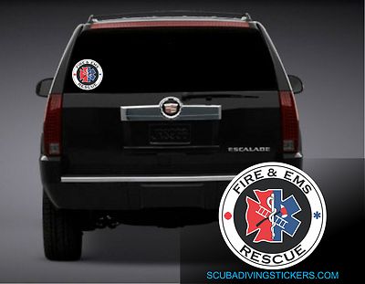 (Pack of 3) Fire EMS Rescue Department EMS Dive Flag Decal / Sticker ...