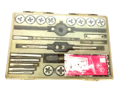 CRAFTSMAN TOOLS SAE 28-pc. TAP & HEXAGON THREADING DIE SET, 1/4” to 1/2 ...