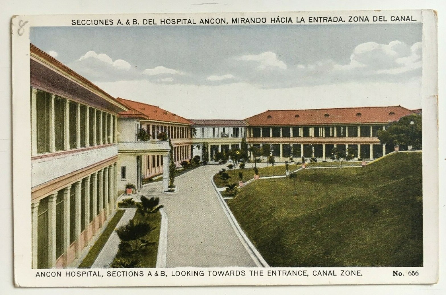Postcard Panama Canal Ancon Hospital Sections A & B Towards the ...