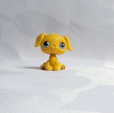 LITTLEST PETSHOP LPS #21 HASBRO CHIEN GOLDEN RETRIEVER ORANGE YEUX VERT ...