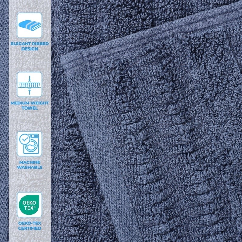 Plush Soft Absorbent Cotton Viscose Face Towels Set of 12 Quick Dry ...