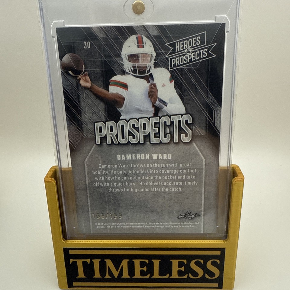 CAMERON CAM WARD 2024 Leaf Heroes & Prospects SILVER #158/199 | eBay