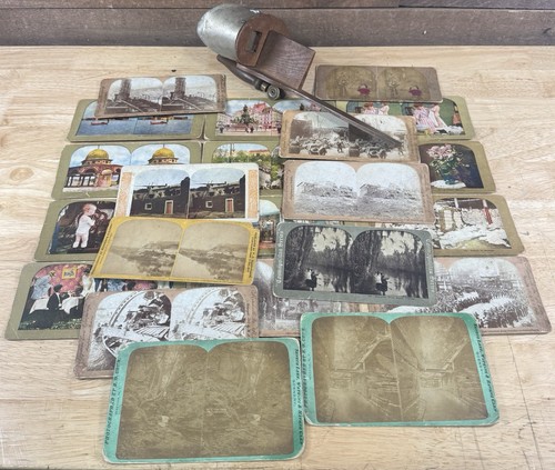 Antique Estate Fresh Stereoscope Photo Viewer And Cards Lot | eBay