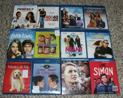 12 BluRay & DVD Movie Lot Romantic Drama Comedy Marley Greek Wedding ...
