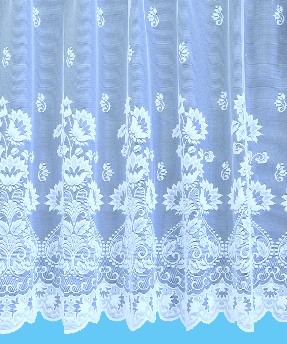 Floral Patterned Net Curtains - Free Postage - Sold By The Metre | eBay UK