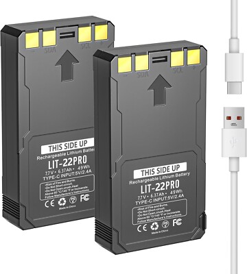 2-Pack Rechargeable LIT-22 Battery Compatible with Trail Camera Flex-M ...