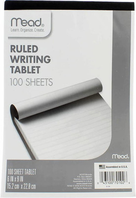 Mead Ruled Writing Tablet, 100-Sheets, 6" x 9" (Pack of 6) | eBay