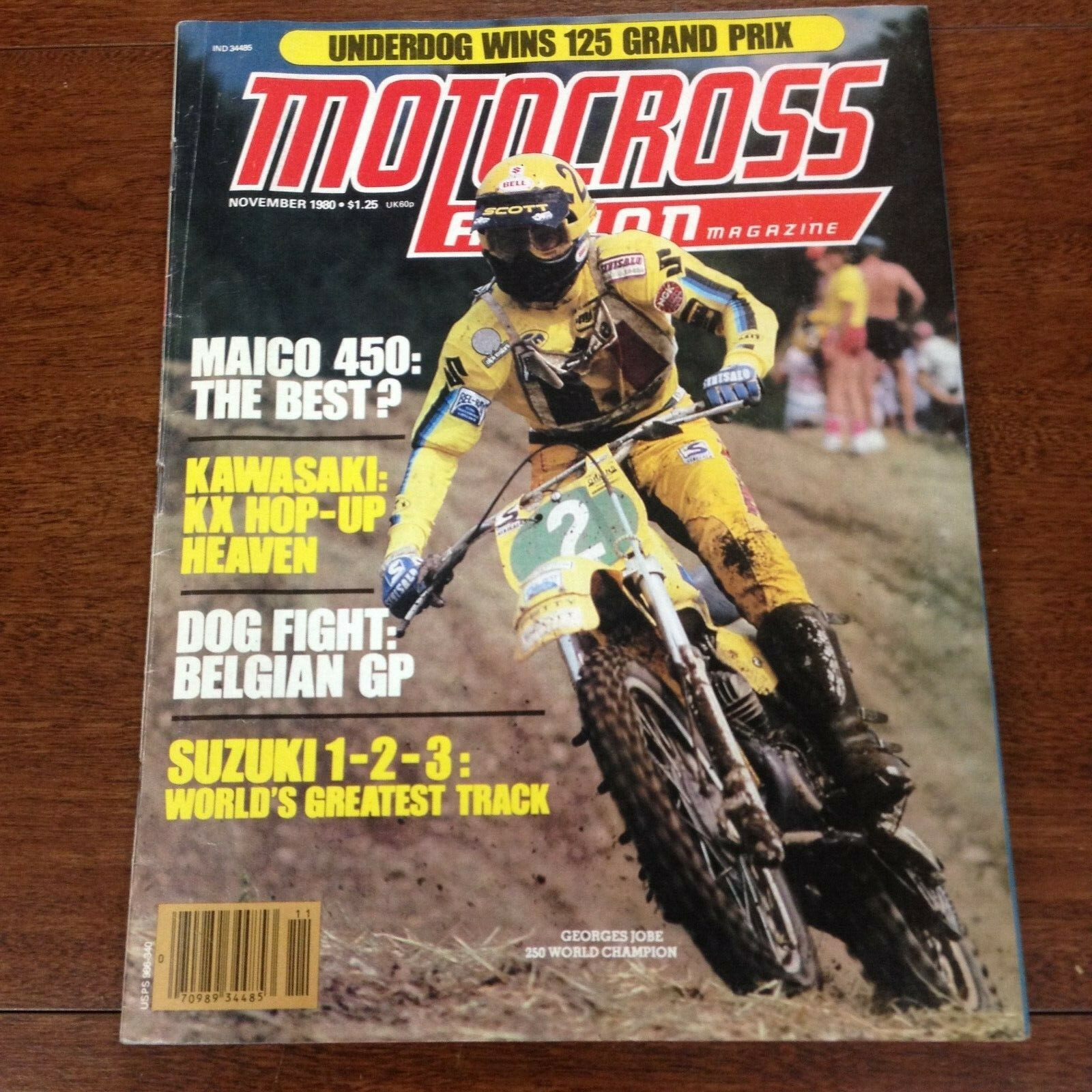 MOTOCROSS ACTION NOVEMBER 1980 MAICO 450 USGP DERBIE 125 500 GRAND PRIX ...