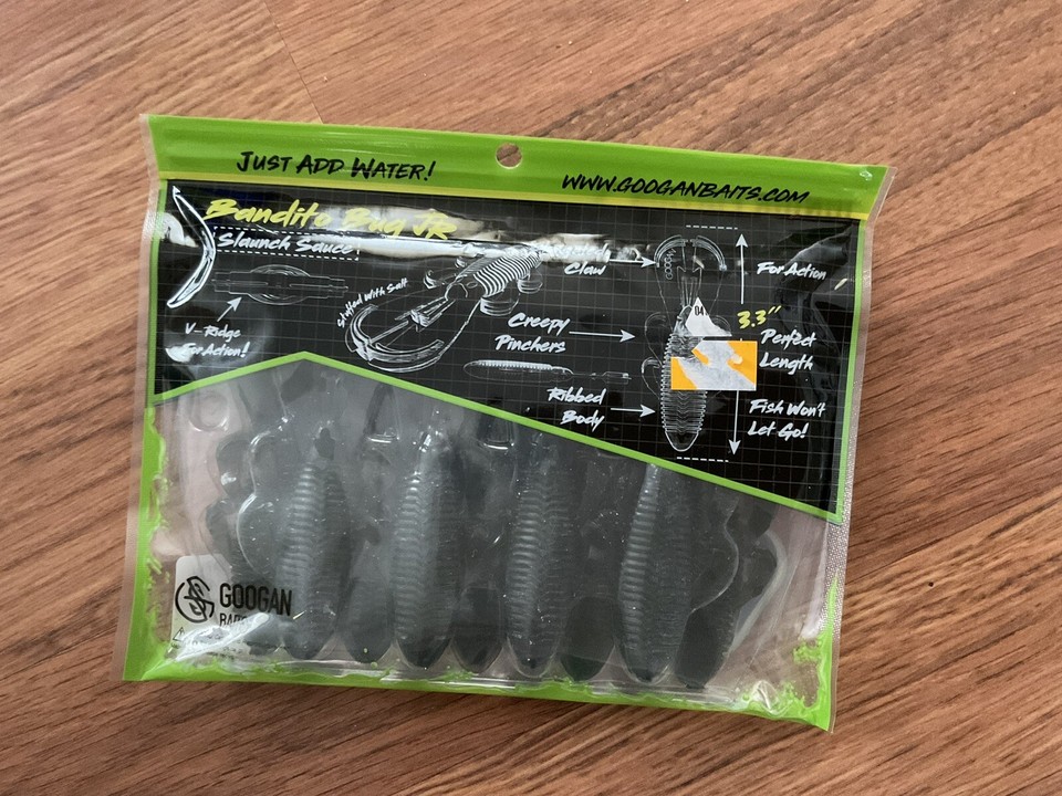 Googan Baits Bandito Bug Jr Green Pumpkin Fishing Lure Craw 9 Pack | eBay